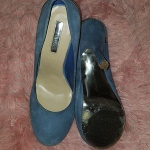 H by Halston | Shoes | Detail Baby Blue Pumps | Poshmark